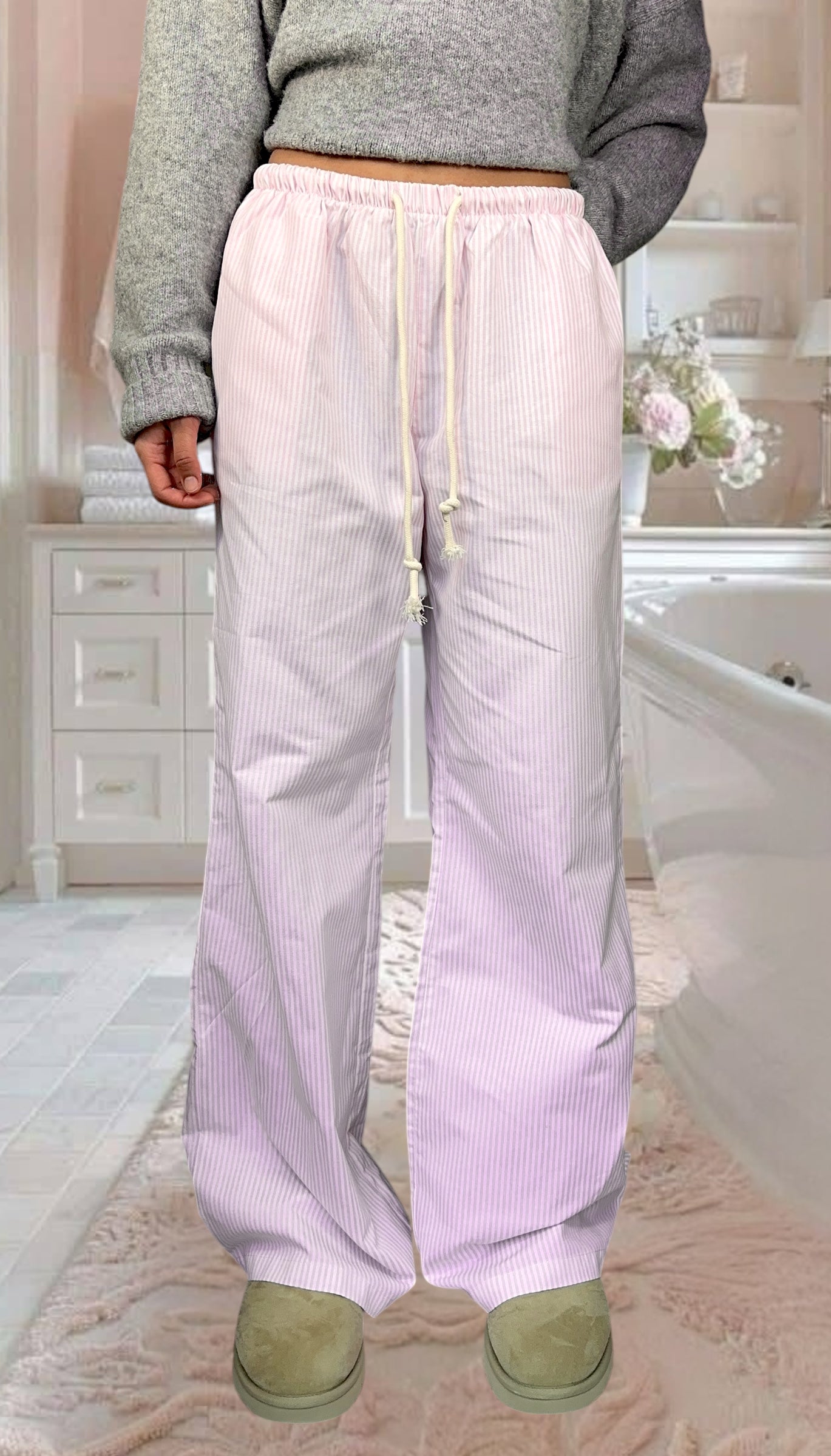 Pink Striped Pajama Pants – Slipped Inn
